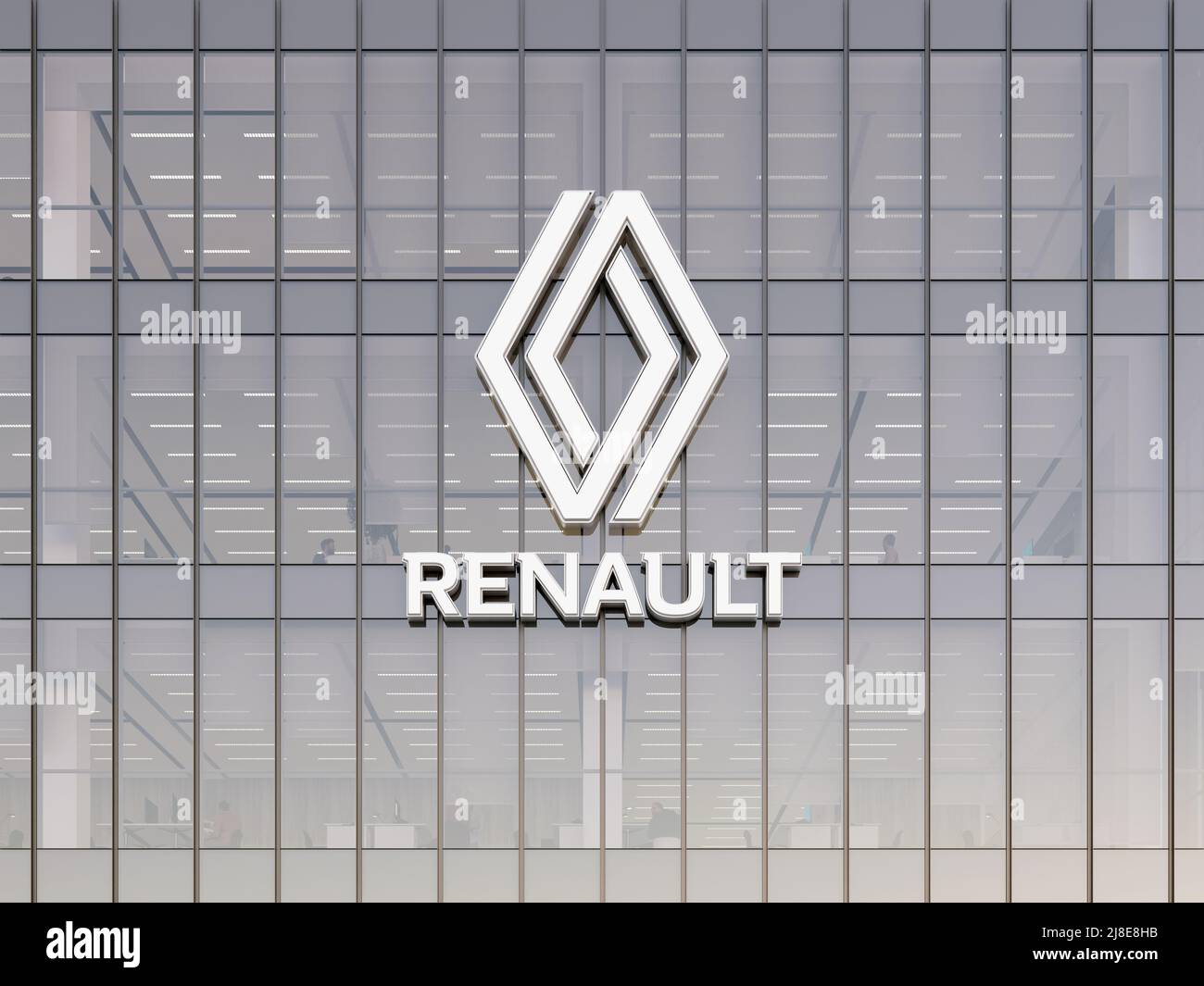 Boulogne-Billancourt, France. May 2, 2022. Editorial Use Only, 3D CGI ...