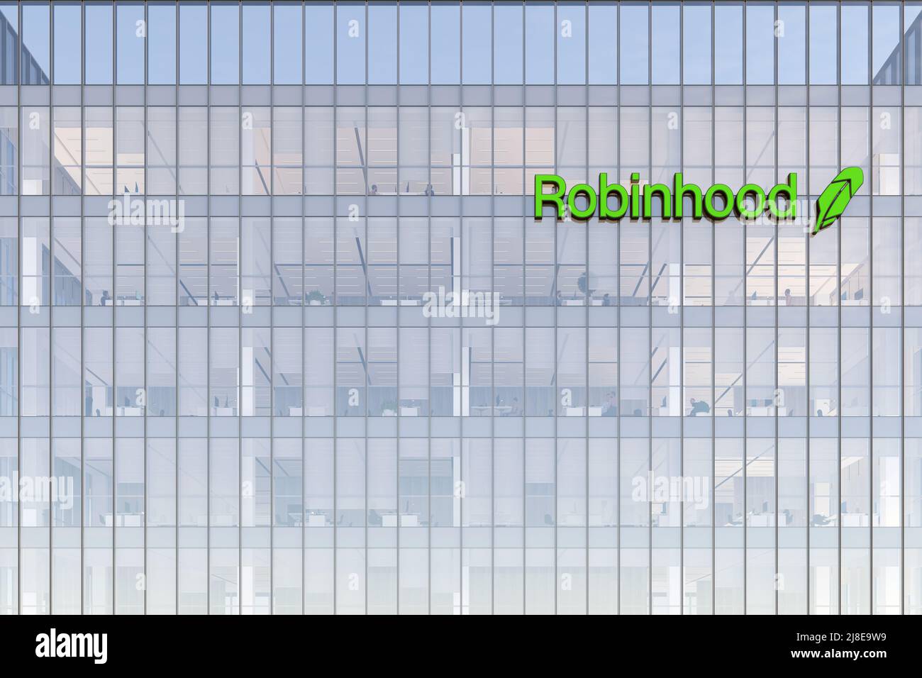 Menlo Park, CA, USA. May 2, 2022. Editorial Use Only, 3D CGI. Robinhood ...