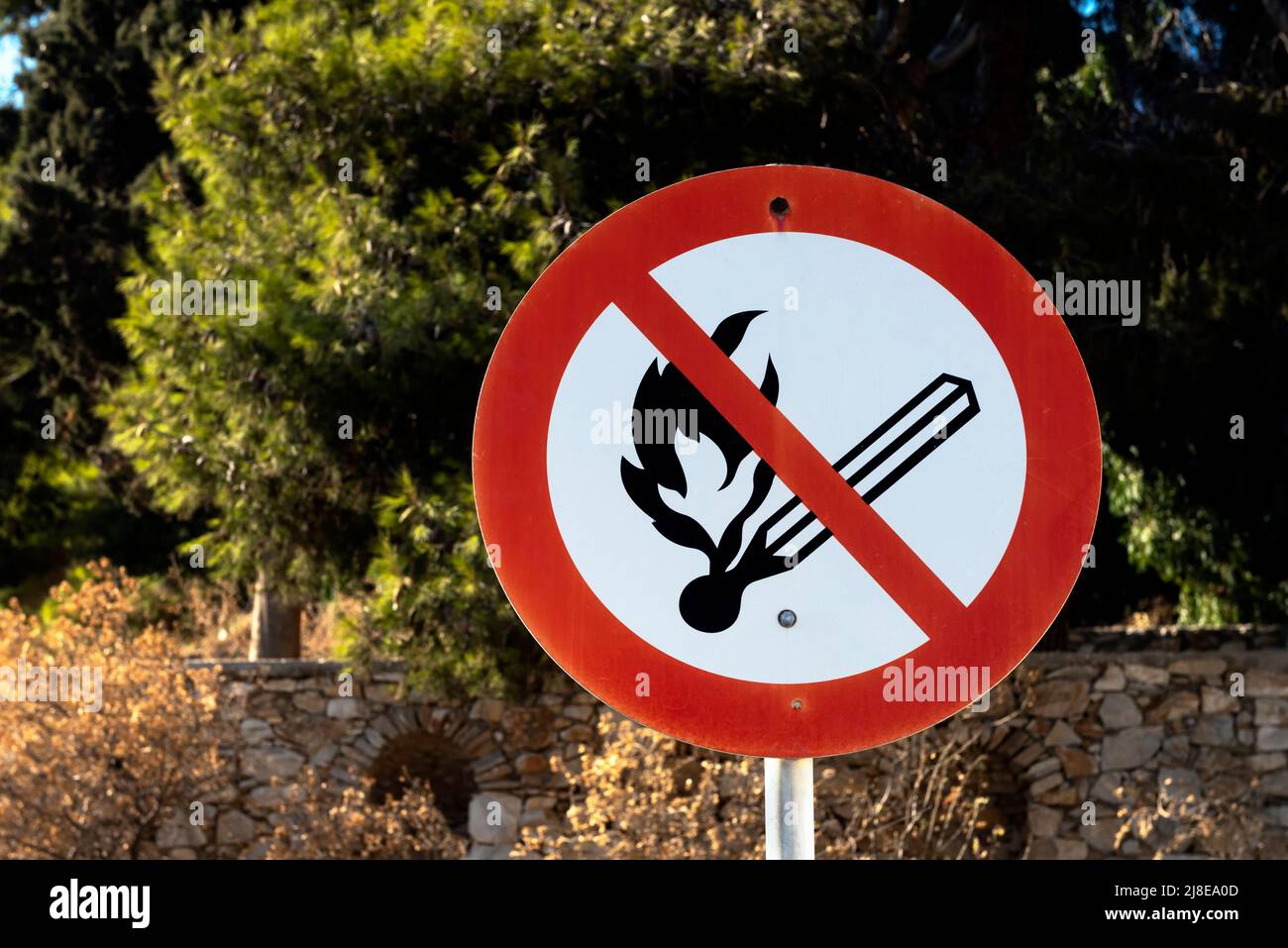 No fire sign Stock Photo - Alamy
