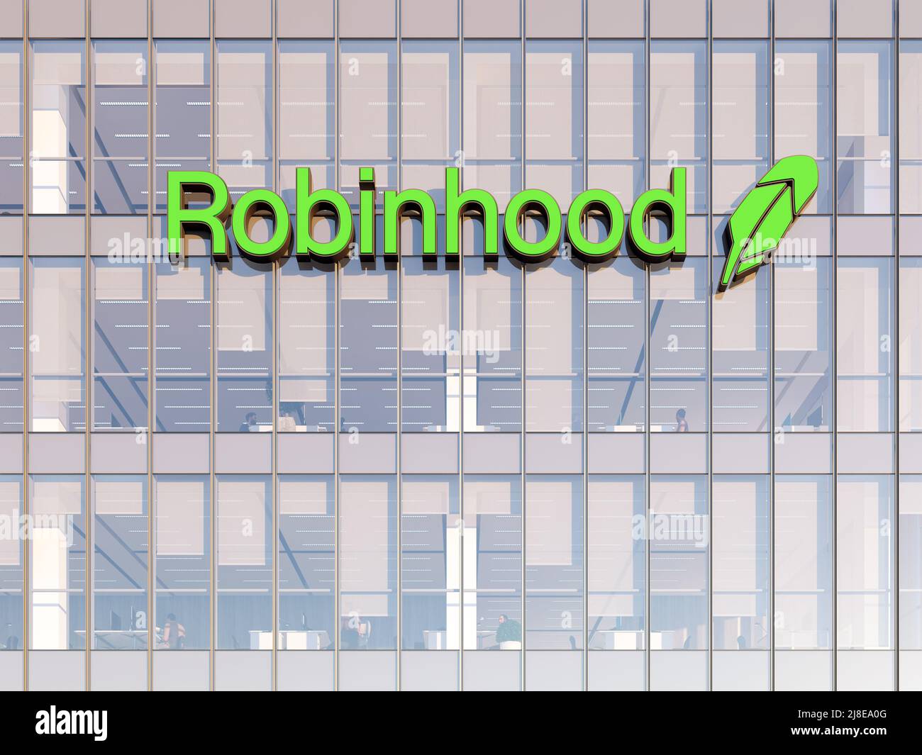Menlo Park, CA, USA. May 2, 2022. Editorial Use Only, 3D CGI. Robinhood ...