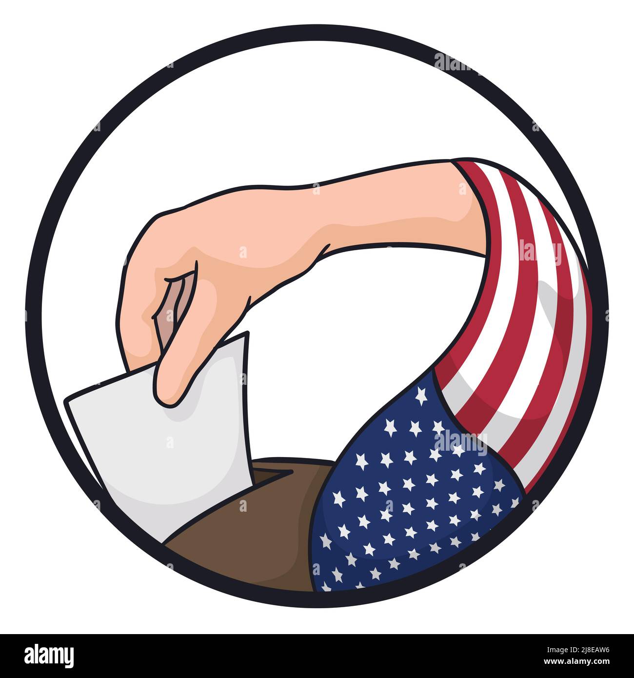 Wearing a campaign button Stock Vector Images - Alamy