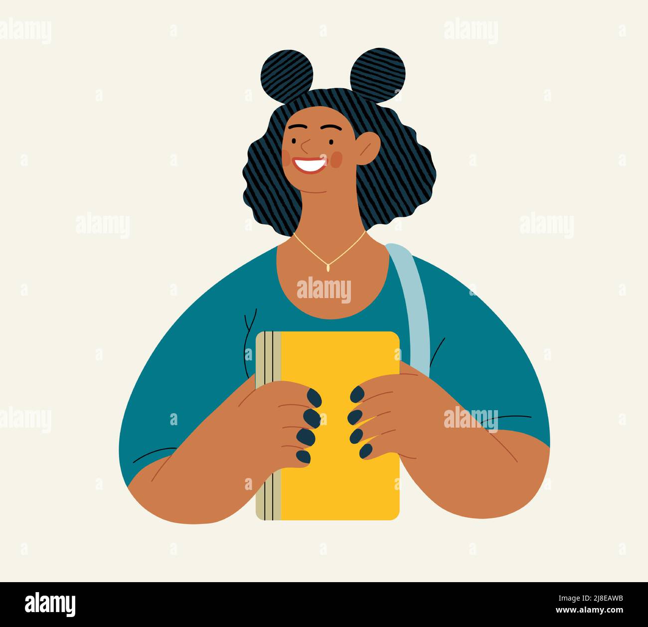 People portrait - Student -Modern flat vector concept illustration of a ...