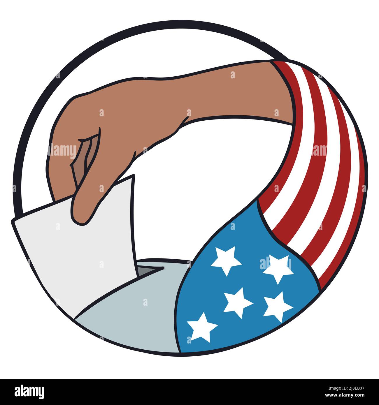 Wearing a campaign button Stock Vector Images - Alamy