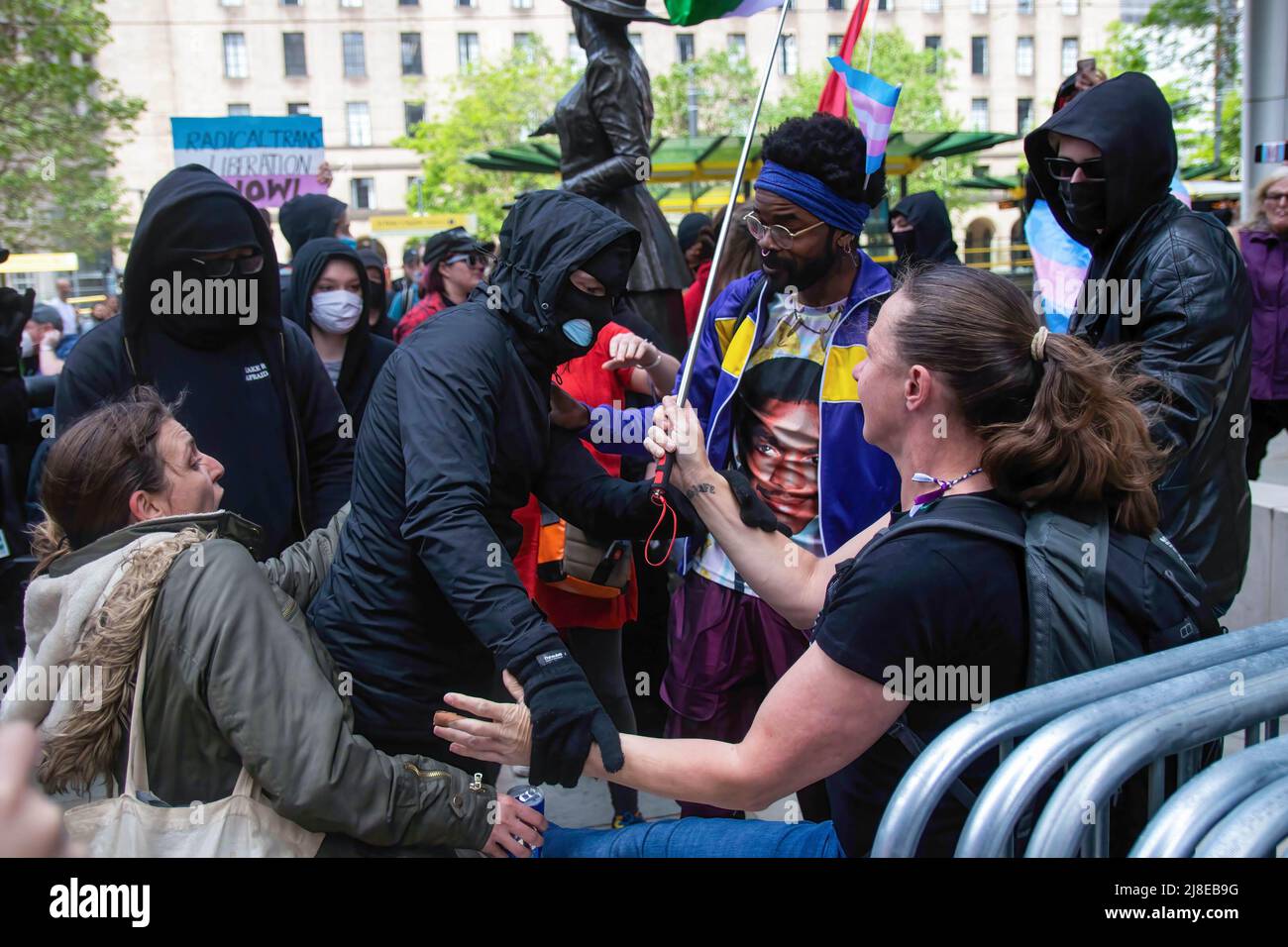 Pro trans protest hi-res stock photography and images - Alamy