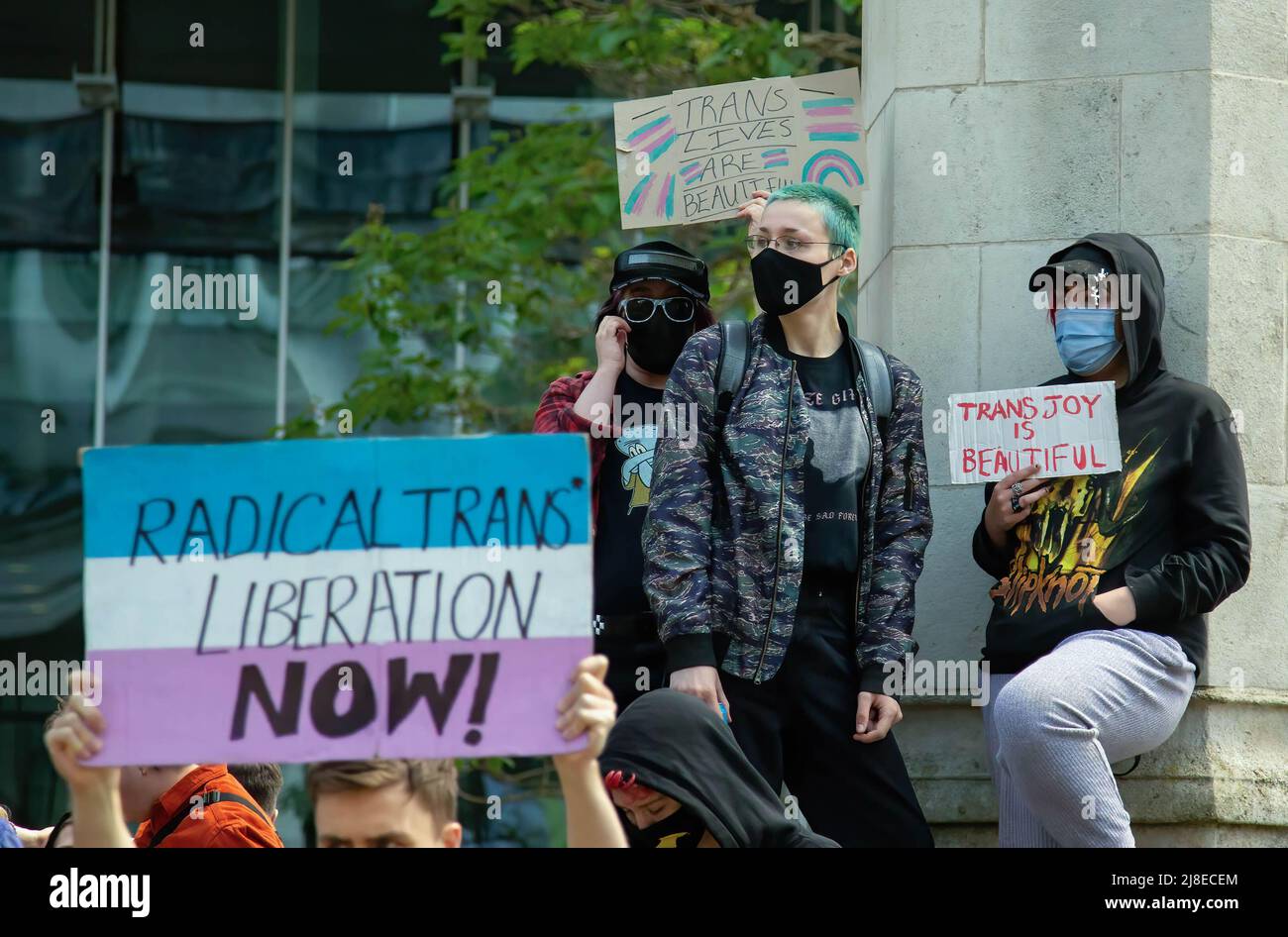 Pro trans protest hi-res stock photography and images - Alamy