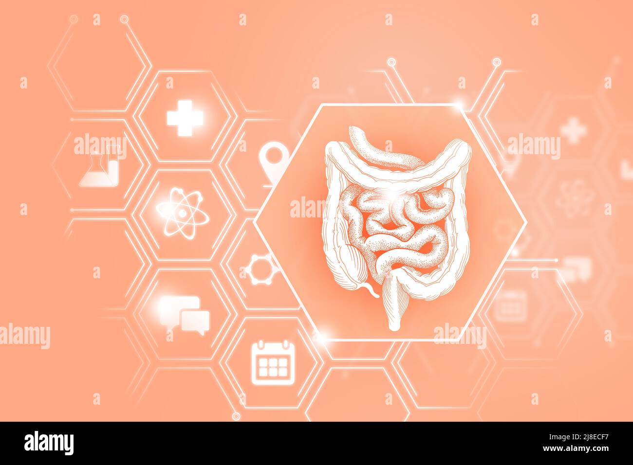 Human internal organ Intestine emergency help and protection from ...