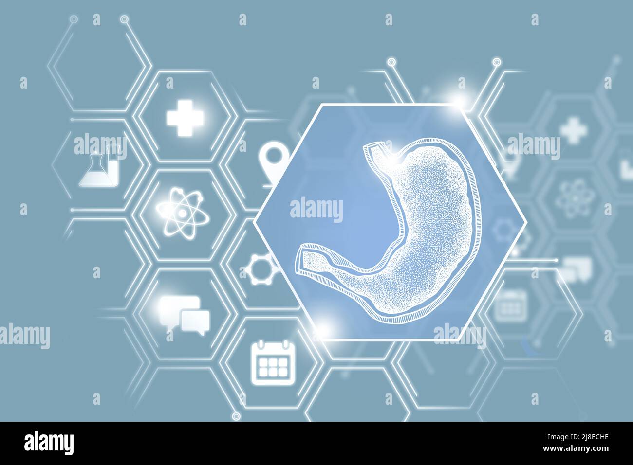 Human internal organ Stomach emergency help and protection from ...