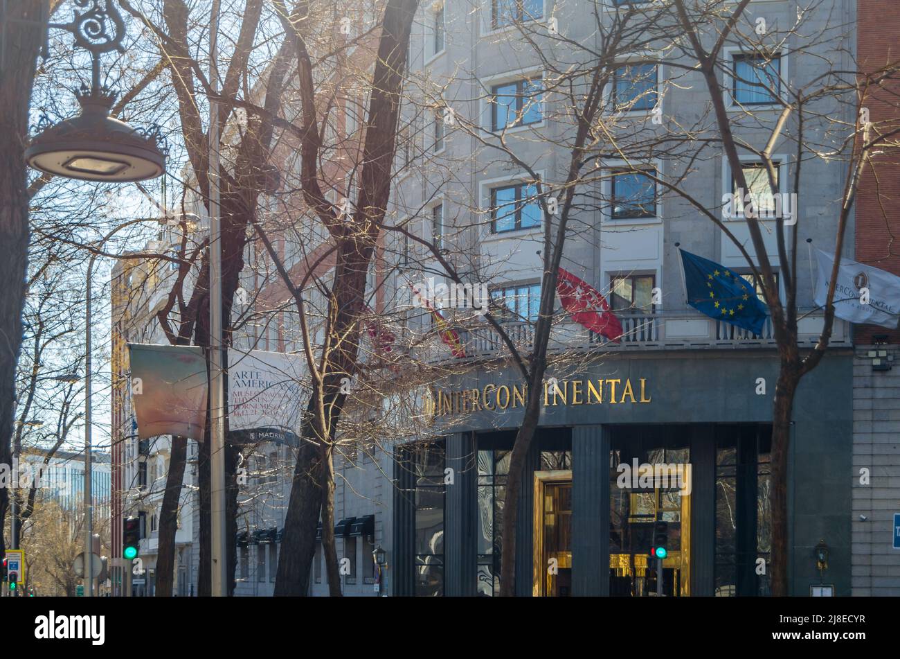 MADRID, SPAIN - JANUARY 12, 2022: Facade of the 5-star Hotel ...
