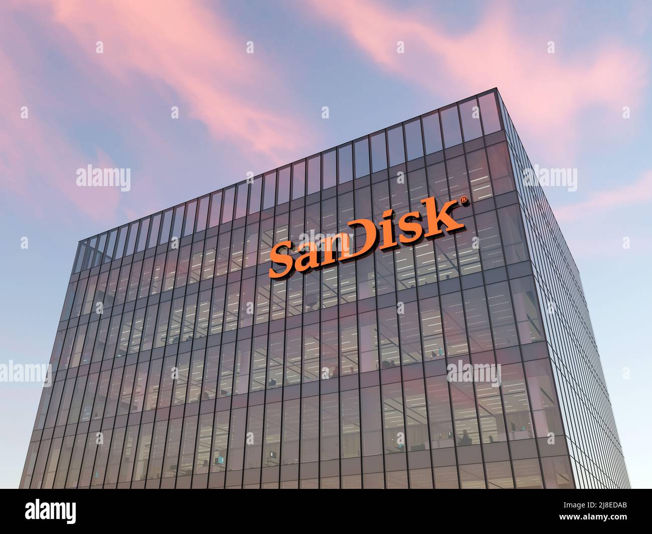 Milpitas, CA, USA. May 2, 2022. Editorial Use Only, 3D CGI. SanDisk ...