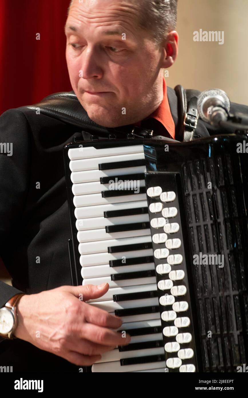 8 May 2022 - London - Romano Viazzani, accordion/bandoneon, soundcheck ...