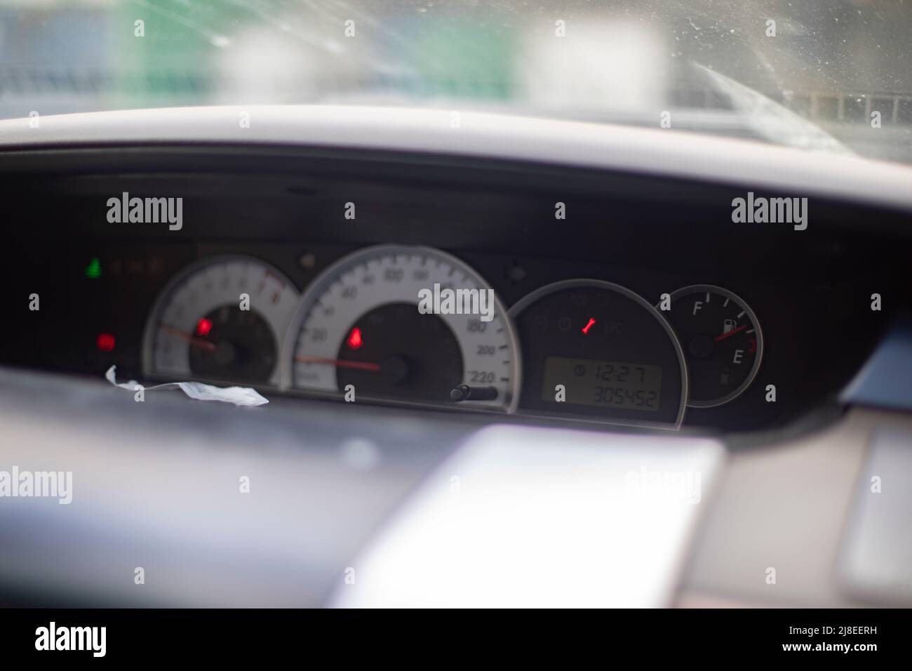 Car speed panel. Interior of car. Speed sensors Stock Photo - Alamy