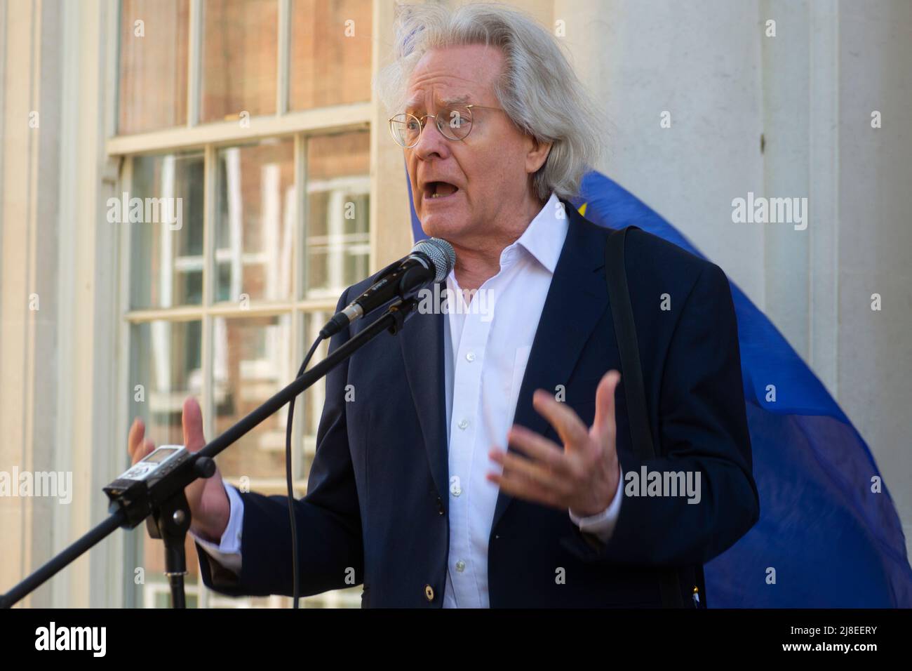 8 May 2022 - London - A C Grayling speaking at a pre concert rally ...