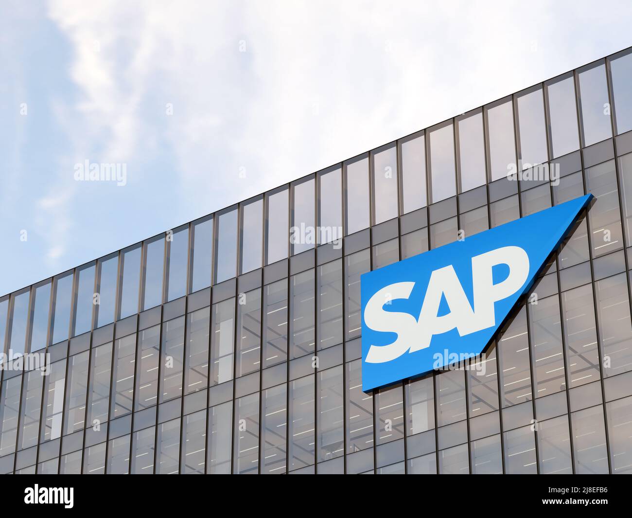 Walldorf, Germany. May 2, 2022. Editorial Use Only, 3D CGI. SAP ...
