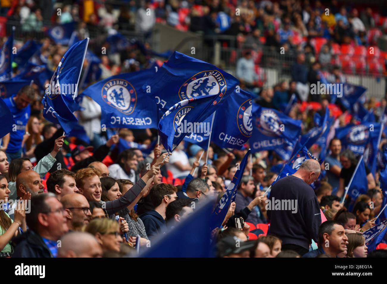 Manchester fans stadium flags hi-res stock photography and images - Alamy