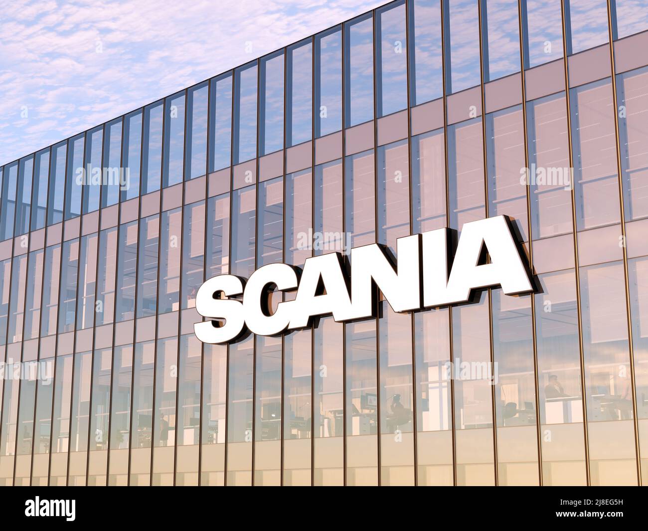 Malmö, Sweden. May 2, 2022. Editorial Use Only, 3D CGI. Scania AB ...
