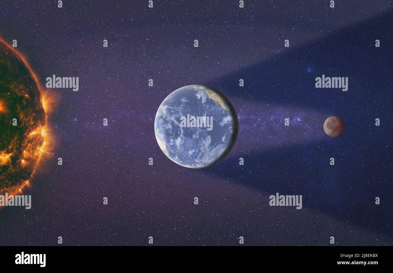 Earth sun moon hi-res stock photography and images - Alamy