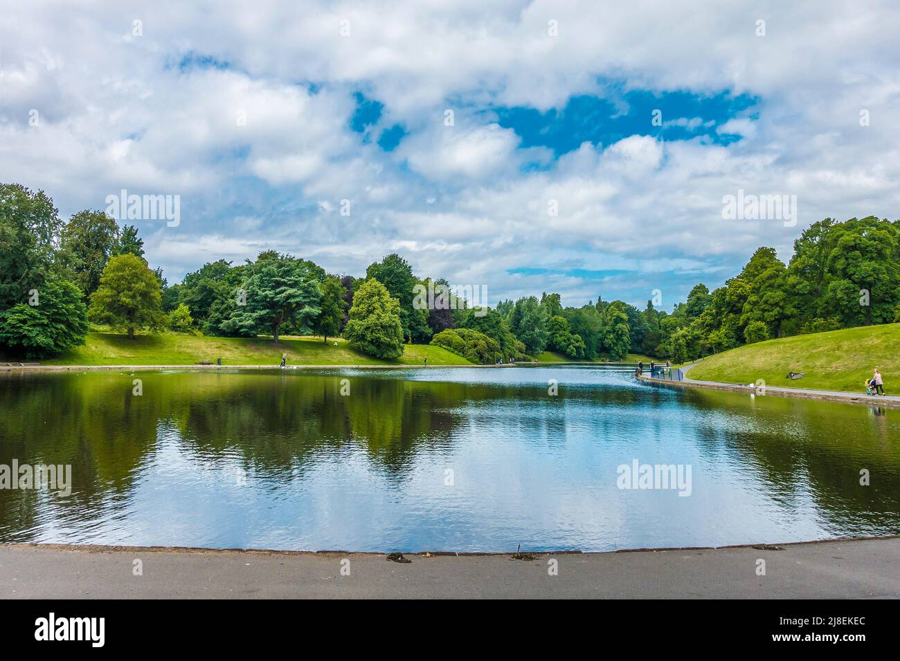 The Boating Lake Sefton Park Liverpool Merseyside England UK Stock ...
