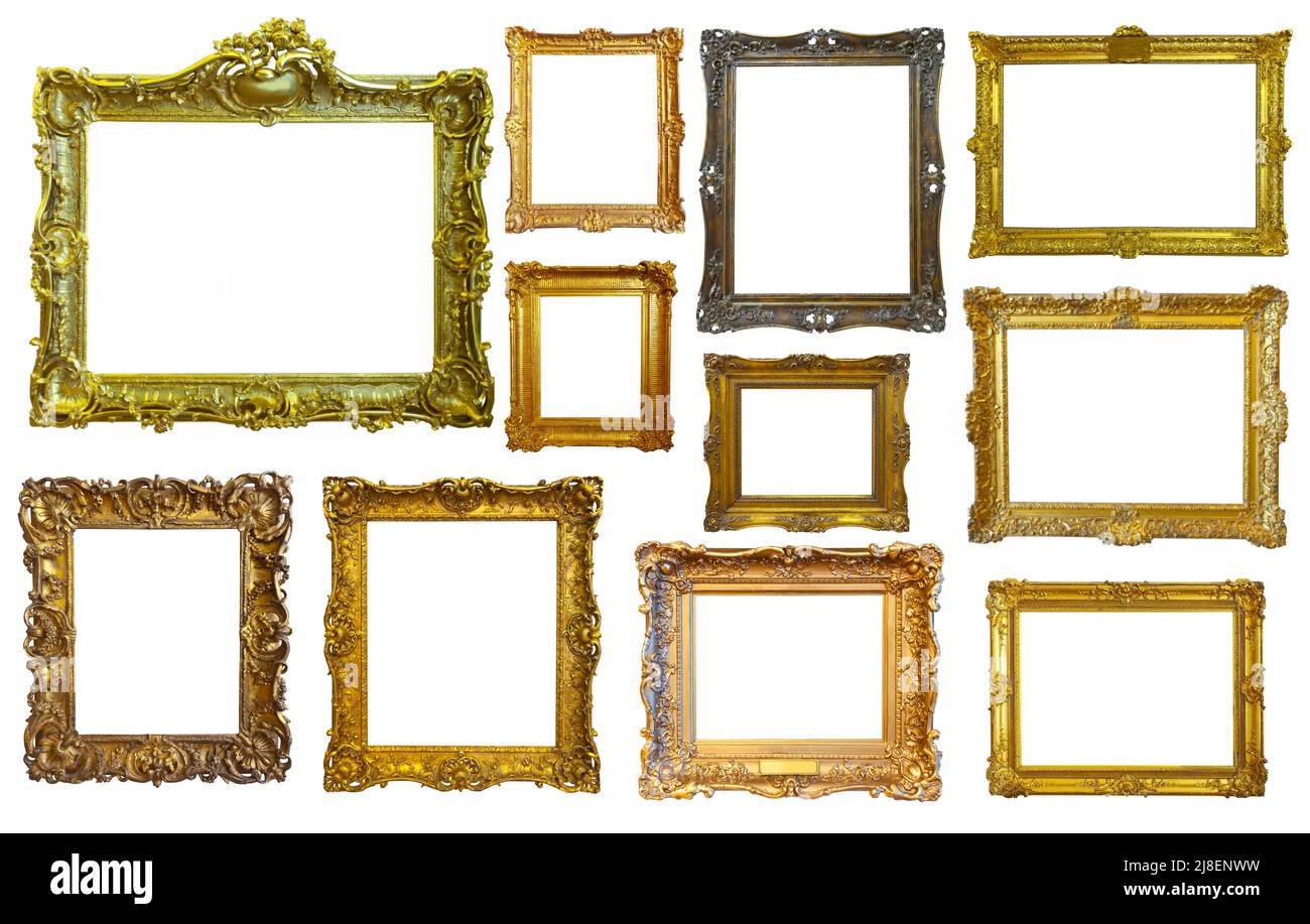 Set rectangle oval round Cut Out Stock Images & Pictures - Alamy