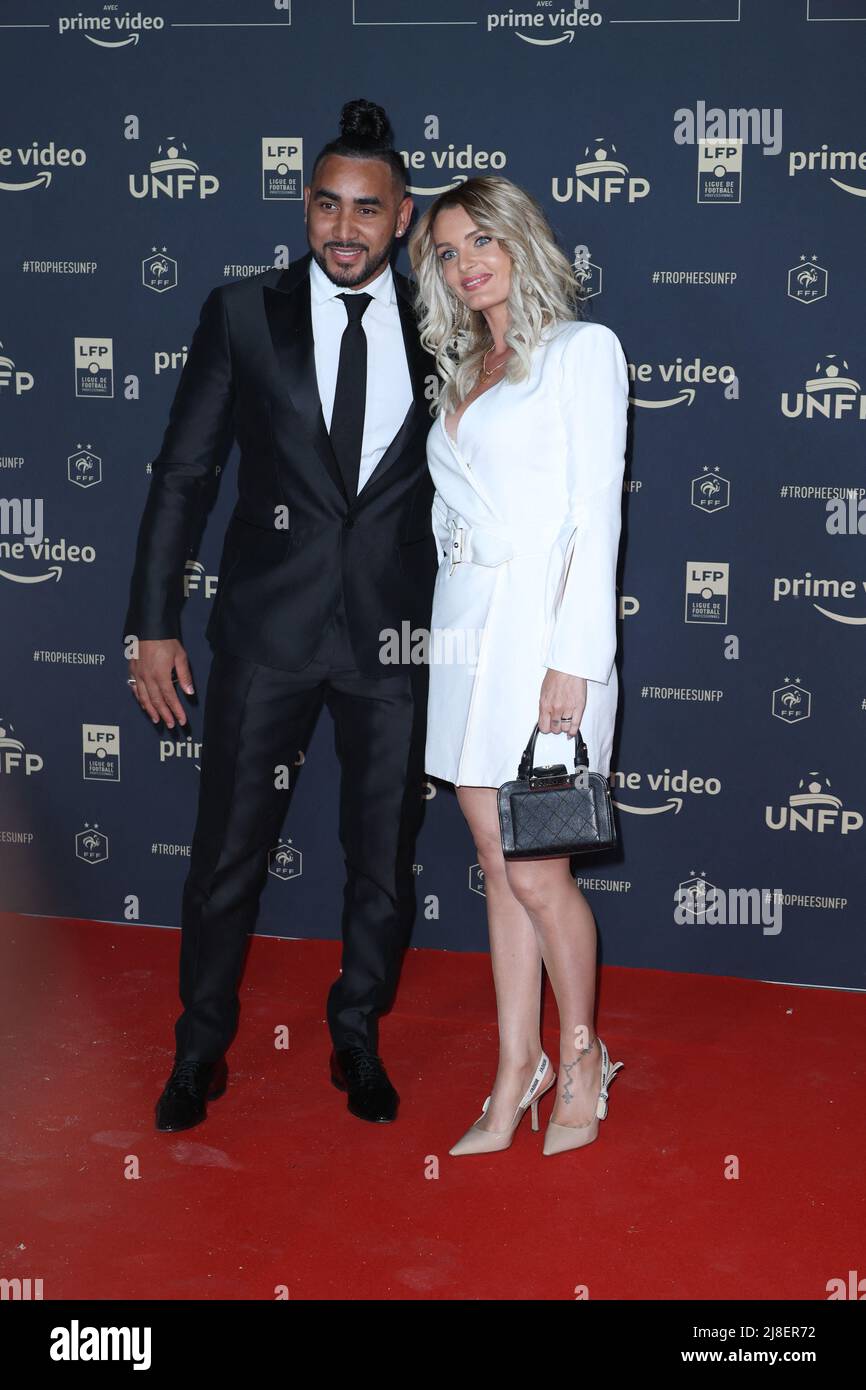 Dimitri Payet and his wife attending the 30th ceremony UNFP Trophy ...