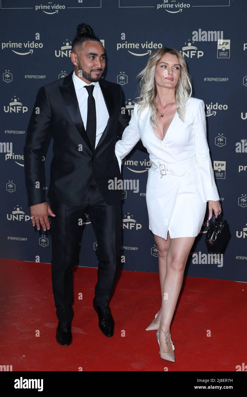 Dimitri Payet and his wife attending the 30th ceremony UNFP Trophy ...