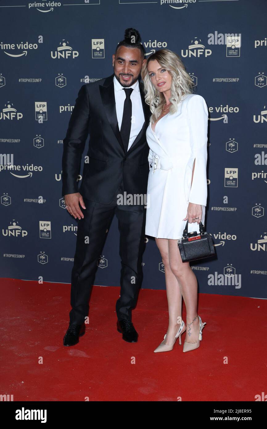 Dimitri Payet and his wife attending the 30th ceremony UNFP Trophy ...