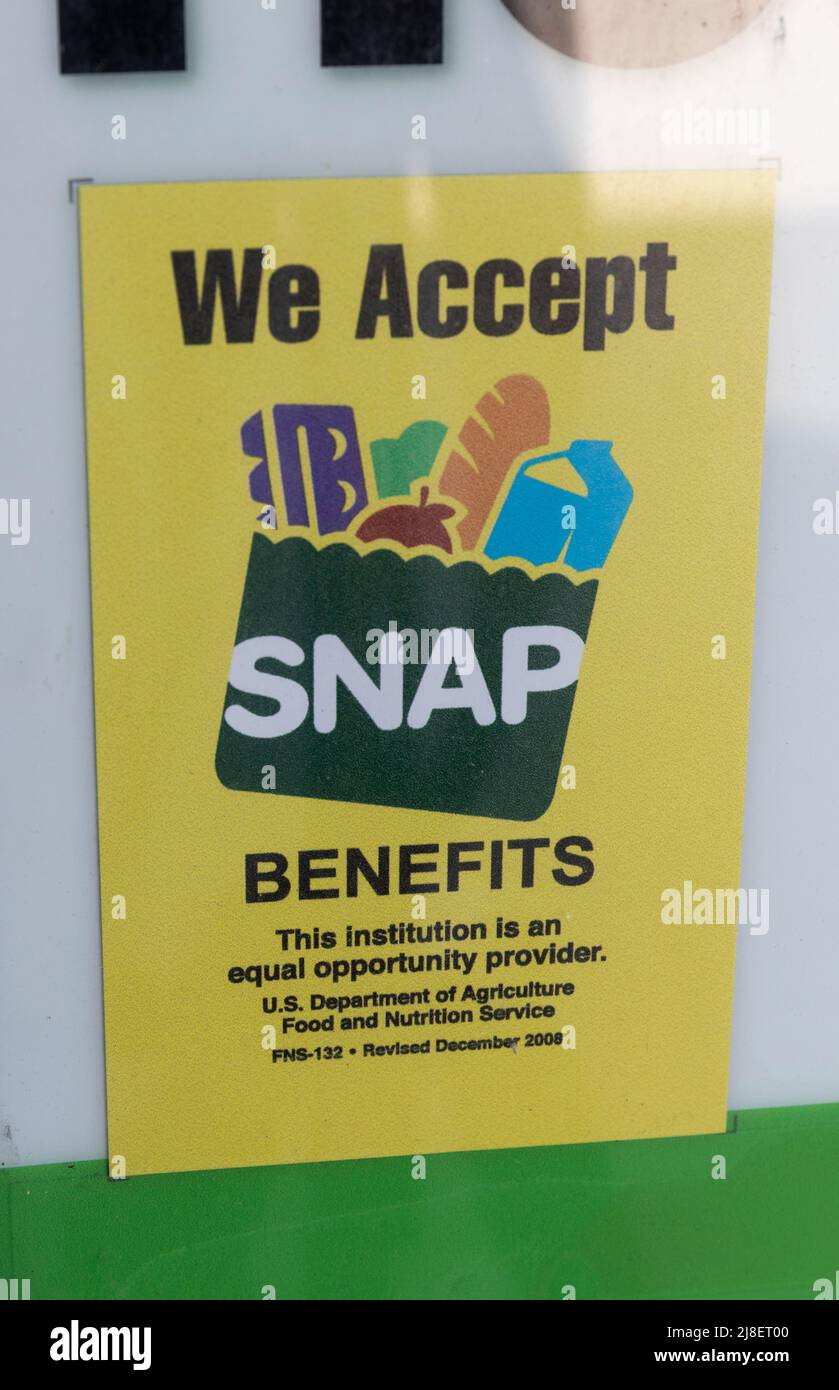 Snap benefits sign hi-res stock photography and images - Alamy