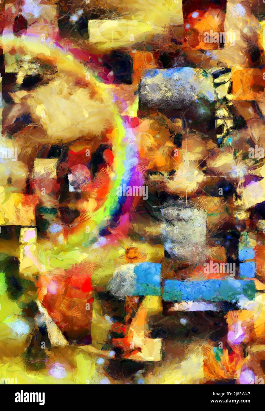 Vivid abstract painting. 3D rendering Stock Photo - Alamy