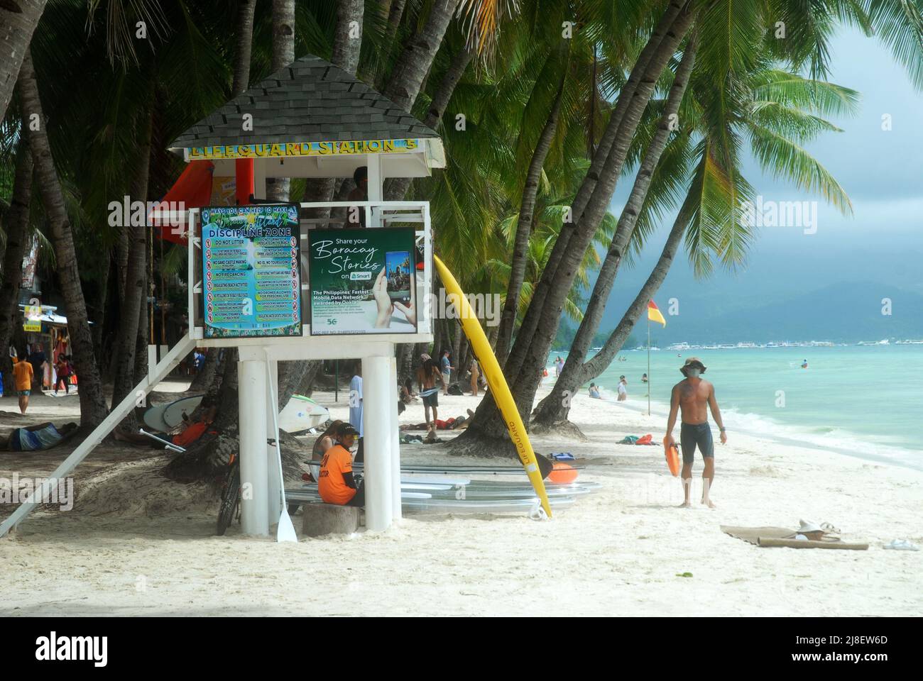 Lifeguard Tower, White Beach, Boracay, The Visayas, Philippines ...
