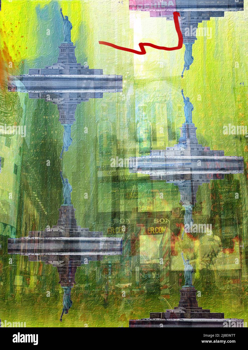 Grunge statue liberty sculpture hi-res stock photography and images - Alamy