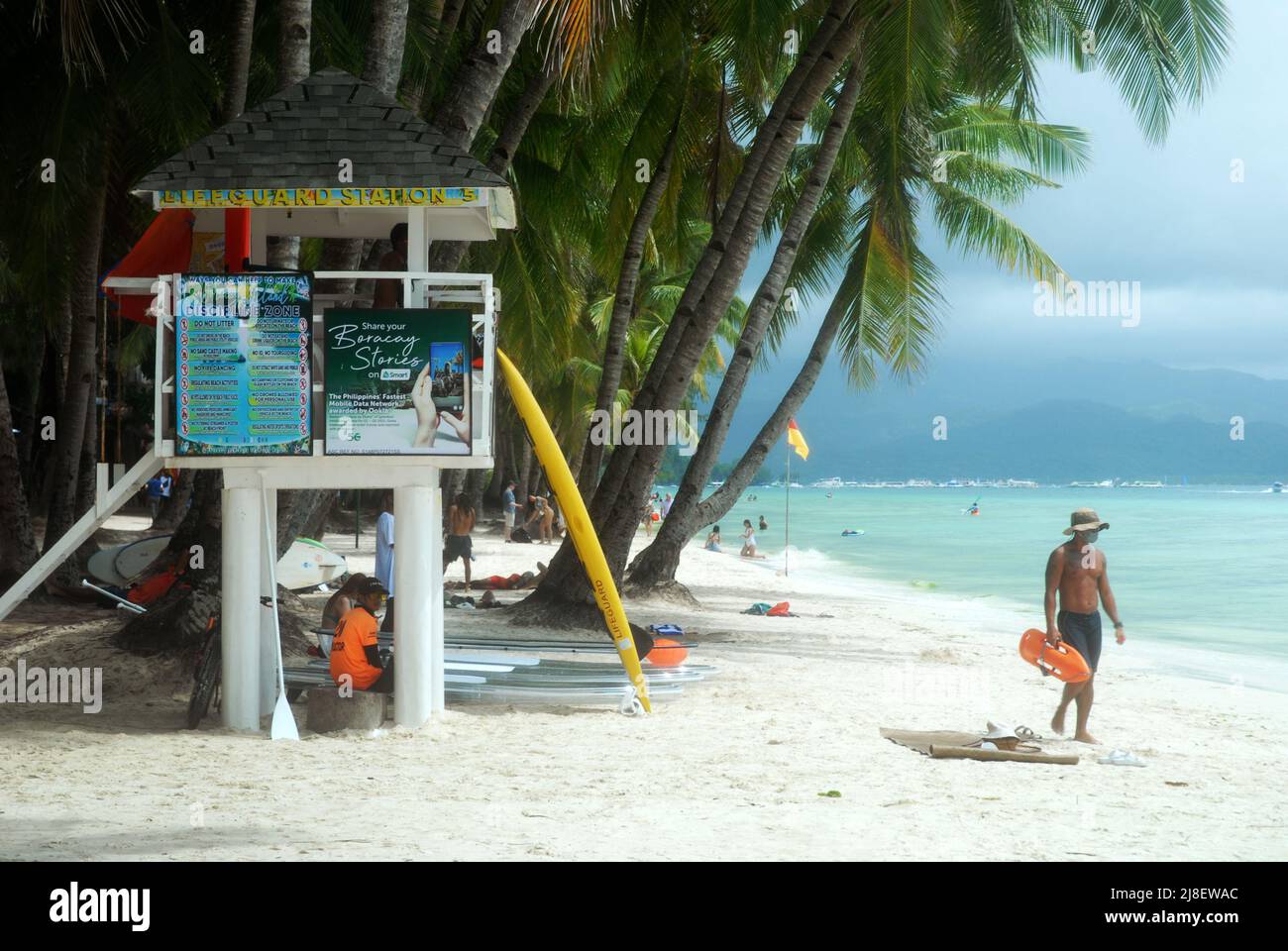 Lifeguard Tower, White Beach, Boracay, The Visayas, Philippines ...