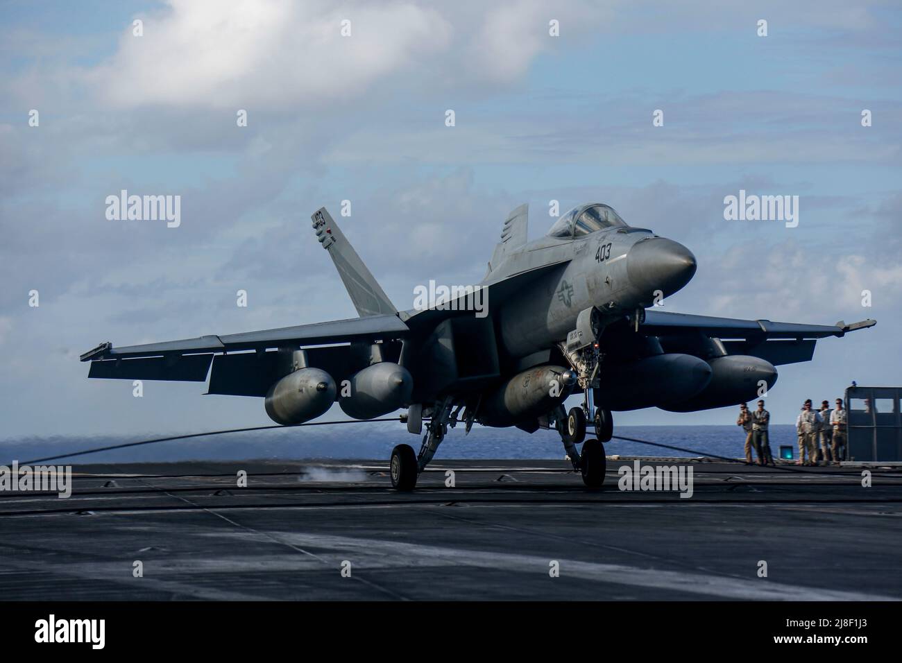PHILIPPINE SEA (May 13, 2022) An F/A-18E Super Hornet, assigned to the ...