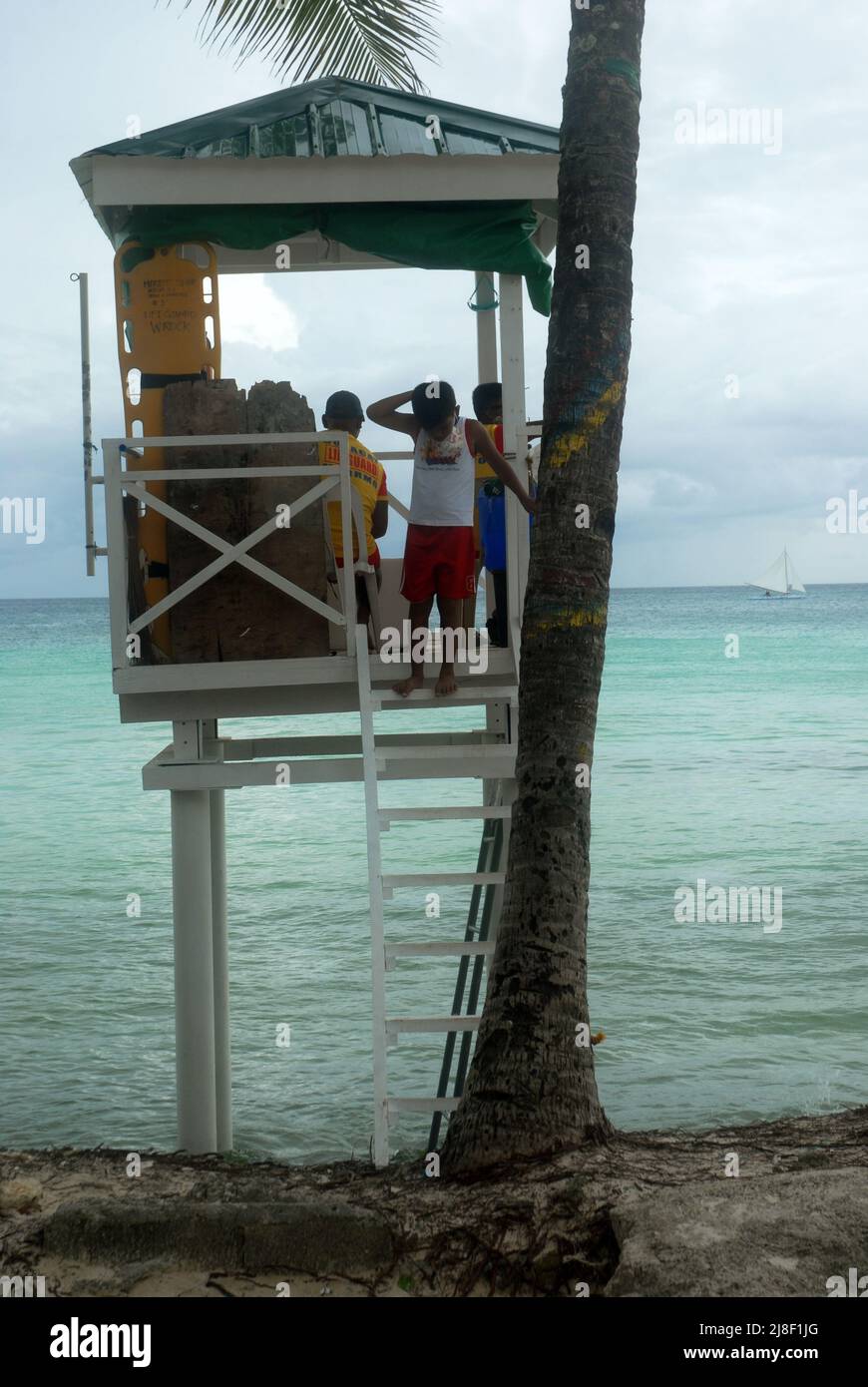 Lifeguard Tower, Boracay, The Visayas, Philippines, Southeast Asia ...