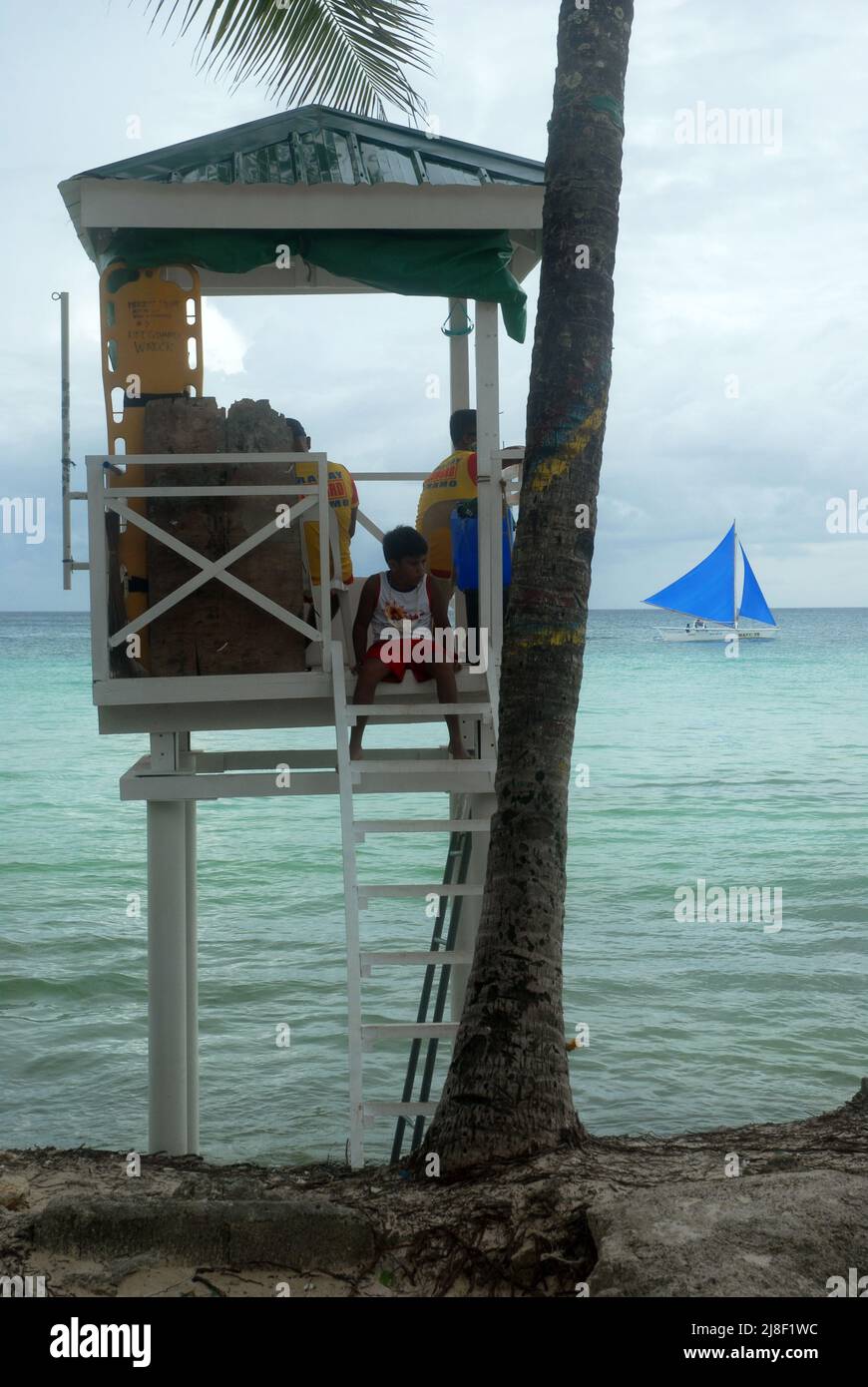 Lifeguard Tower, Boracay, The Visayas, Philippines, Southeast Asia ...