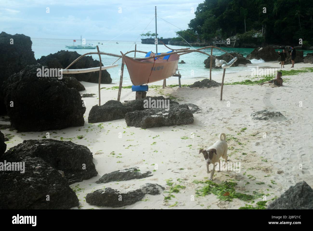 Paraw Boats, White Beach, Boracay, The Visayas, Philippines, Southeast ...