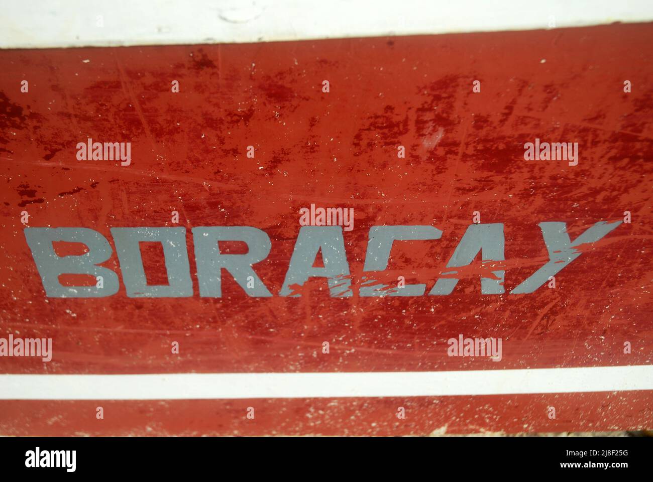 Boracay painted sign, Boracay, Western Visayas, Philippines Stock Photo ...