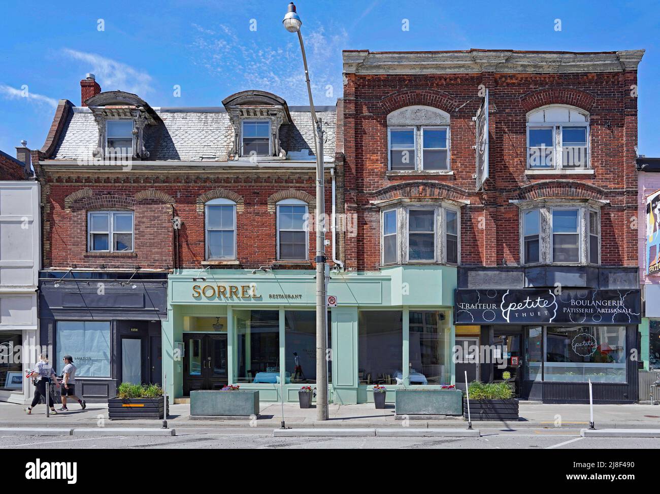 Old buildings from the 1880s on Yonge Street in Toronto, preserving the ...