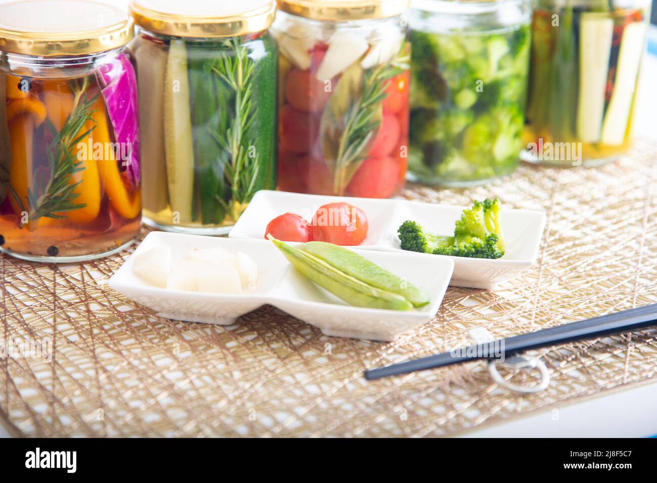 Pickles made with additive-free natural foods Stock Photo - Alamy