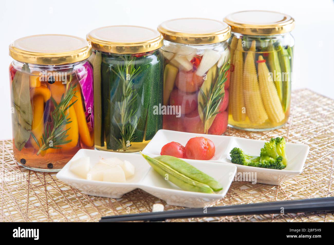 Pickles made with additive-free natural foods Stock Photo - Alamy