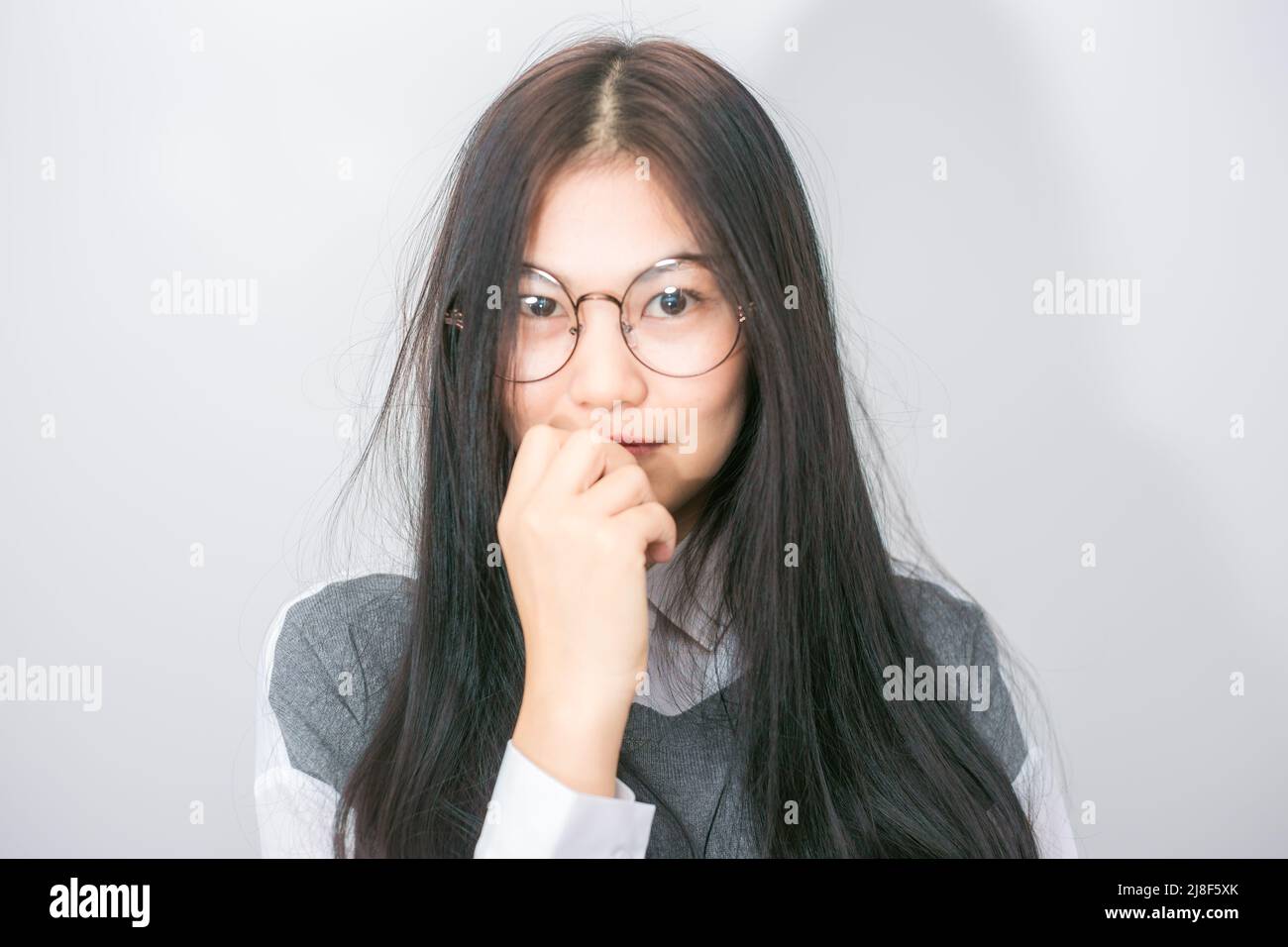 Beautiful asian women wear glasses, Natural beauty woman Stock Photo ...