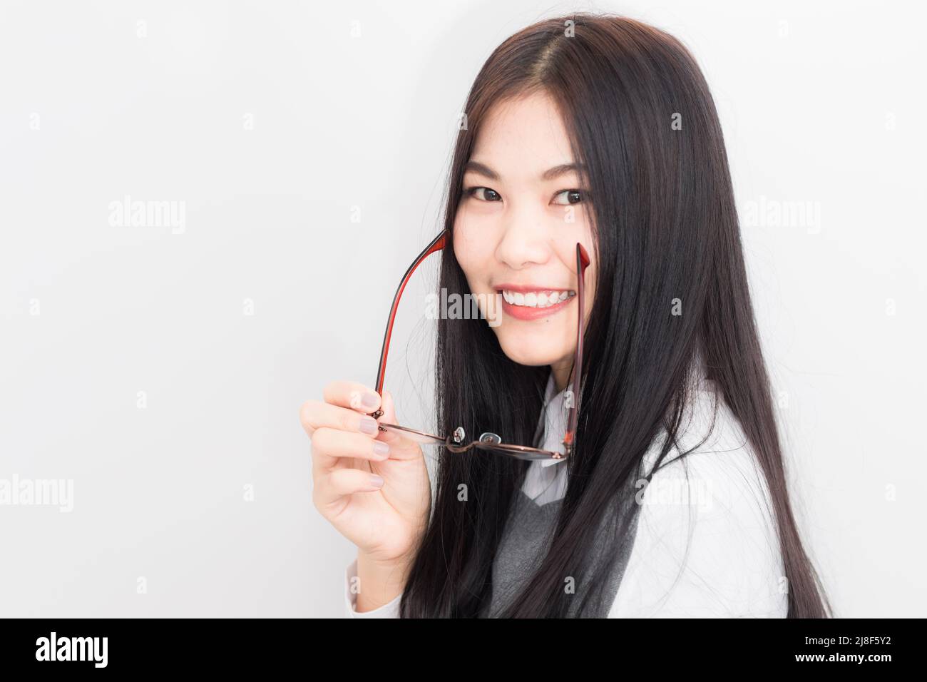 Beautiful asian women wear glasses, Natural beauty woman Stock Photo ...