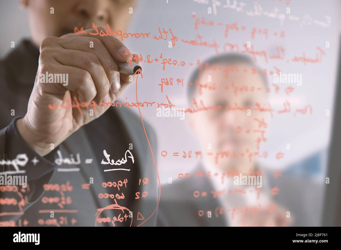 Equations on glass hi-res stock photography and images - Alamy