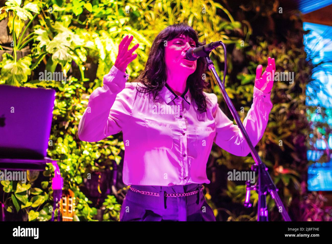 Mimi Maura singing in a live show in Buenos Aires, Argentina Stock ...