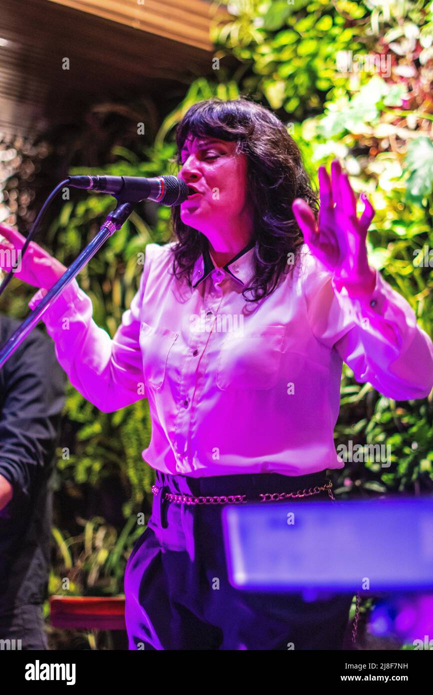 Mimi Maura singing in a live show in Buenos Aires, Argentina Stock ...