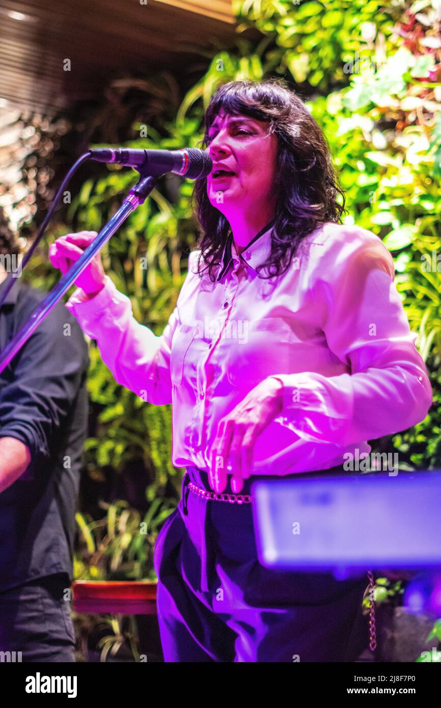 Mimi Maura singing in a live show in Buenos Aires, Argentina Stock ...