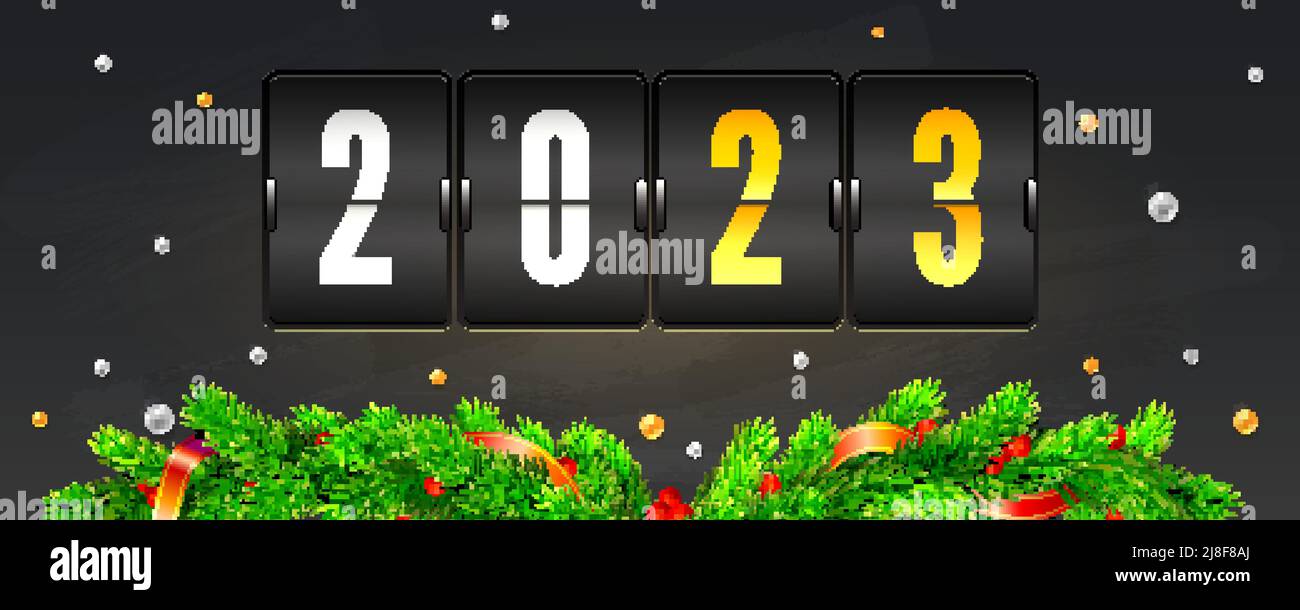 Countdown clock with numbers 2023. New year banner Stock Vector Image ...