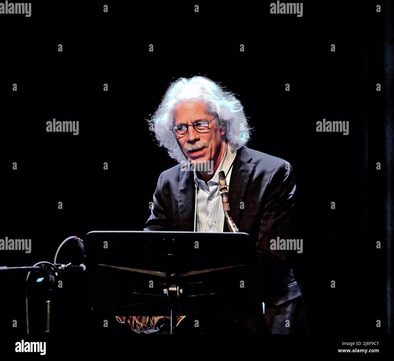 EMPORIA, KANSAS, USA - OCTOBER 9. 2021 Saxophonist Blue Lou Marini (of ...