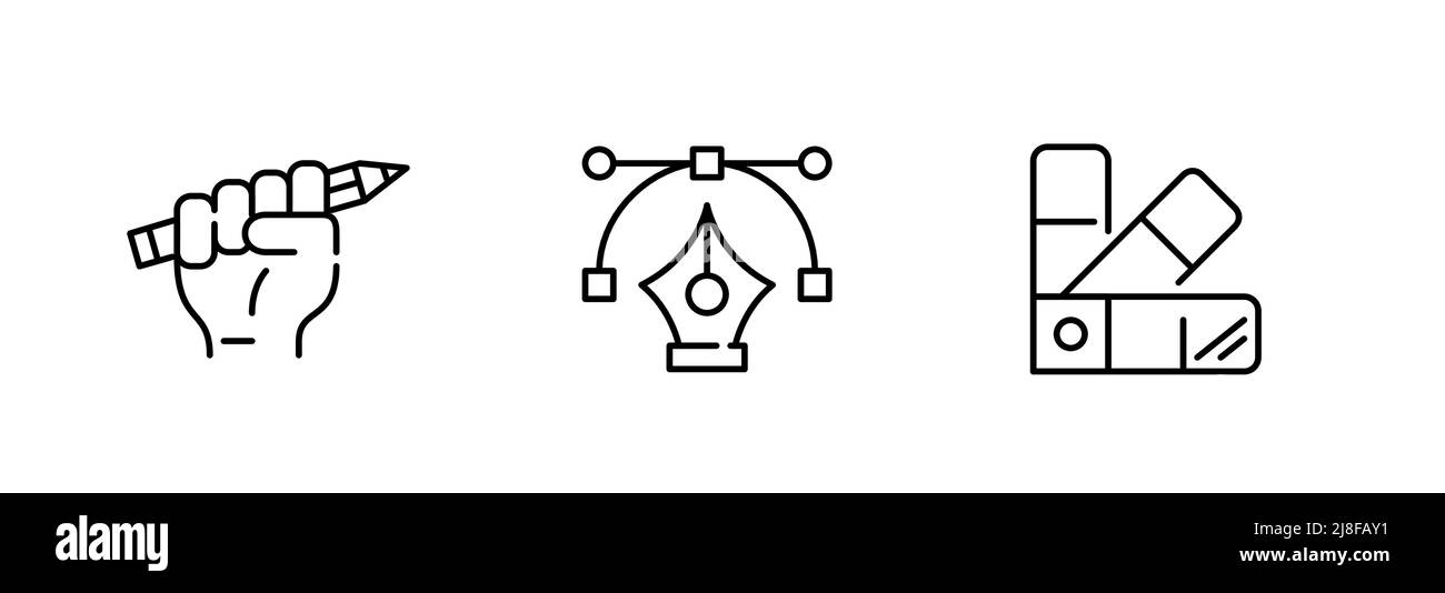 Drawing, vector and interior design. Pixel perfect, editable stroke ...