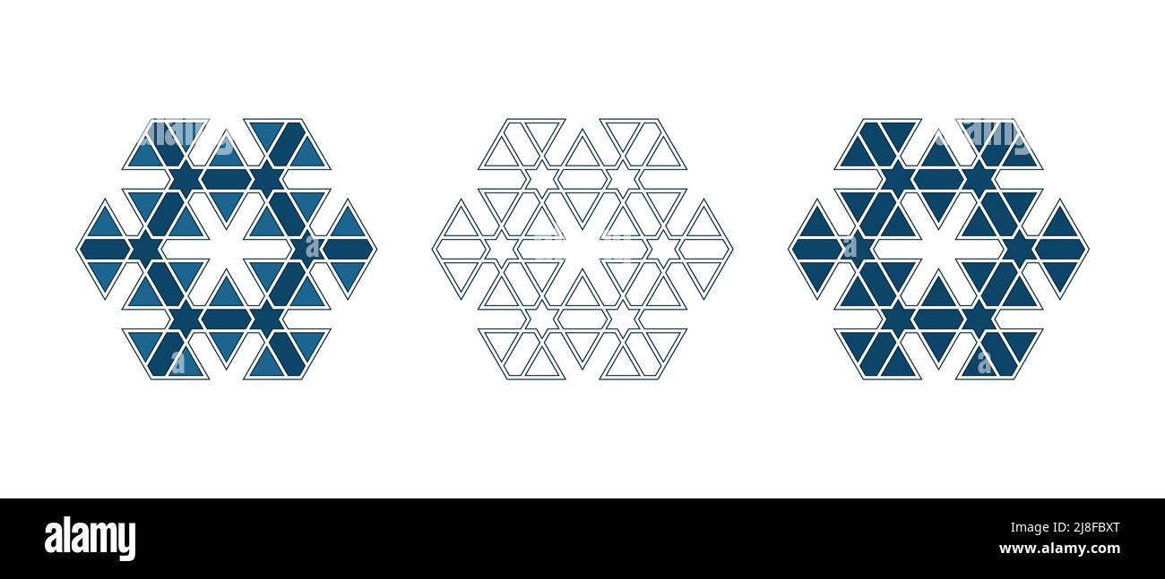 Persian geometric mosaic rosettes for Ramadan card Stock Vector Image ...