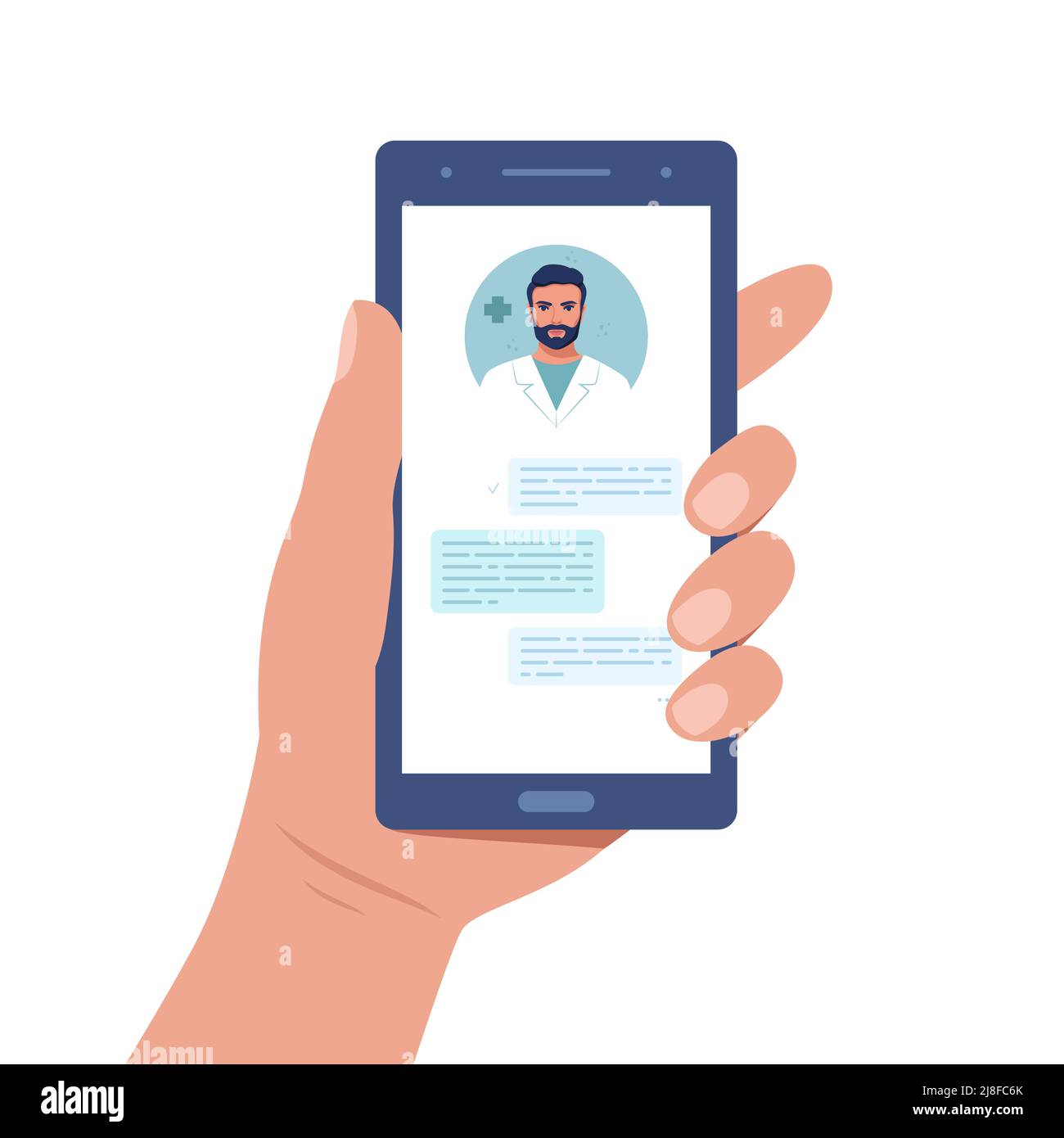 Female therapist phone Stock Vector Images - Alamy