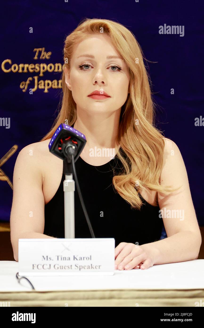 Tokyo, Japan. 16th May, 2022. Ukrainian singer Tina Karol attends a ...